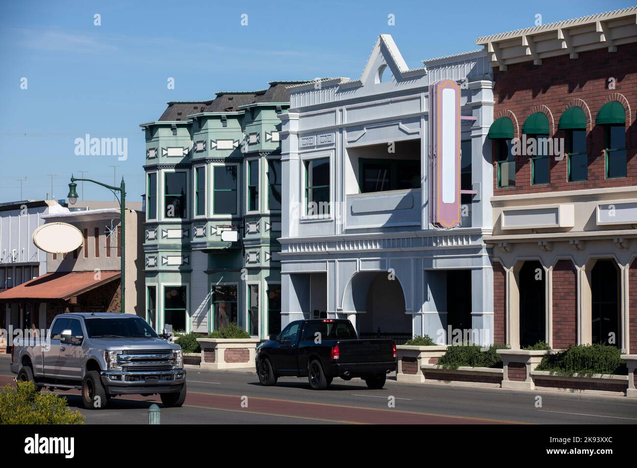 Afternoon view of the historic downtown of Gilbert, Arizona, USA Stock ...