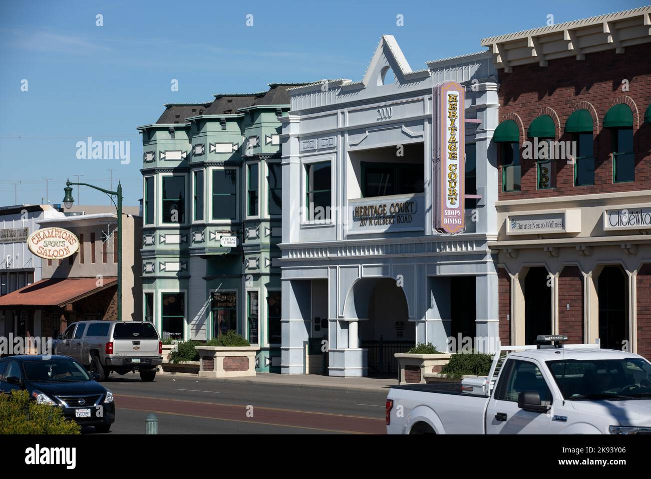 Gilbert, Arizona, USA - January 4, 2022: Sunlight shines on the ...