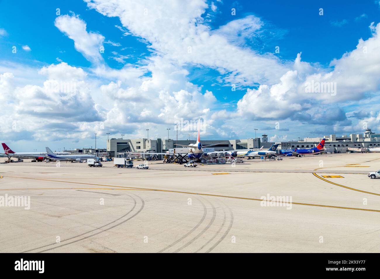 Miami, USA - August 7, 2013: Miami international Airport in Miami, USA ...