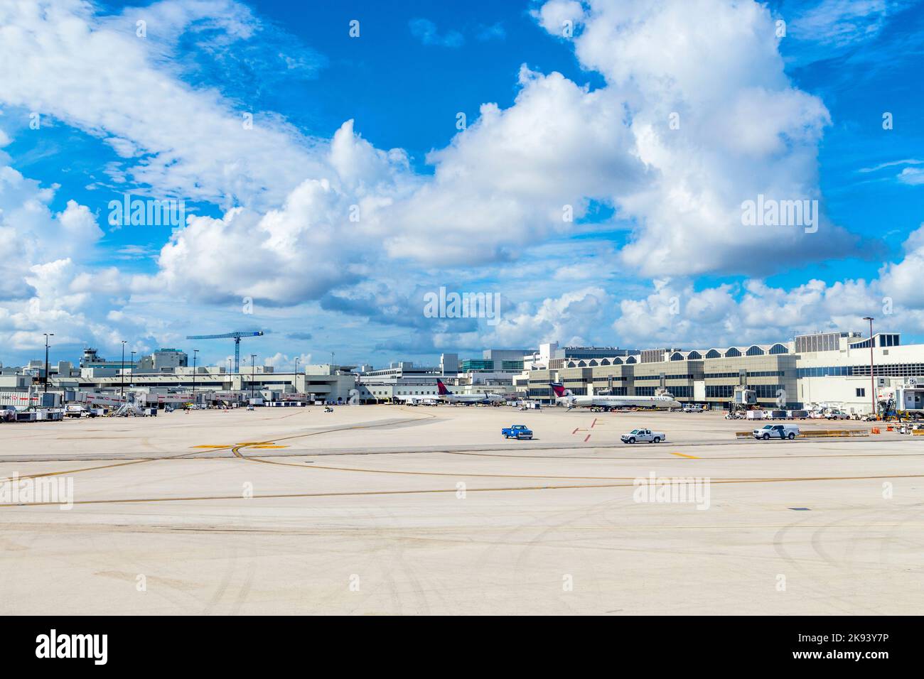 Miami, USA - August 7, 2013: Miami international Airport in Miami, USA ...