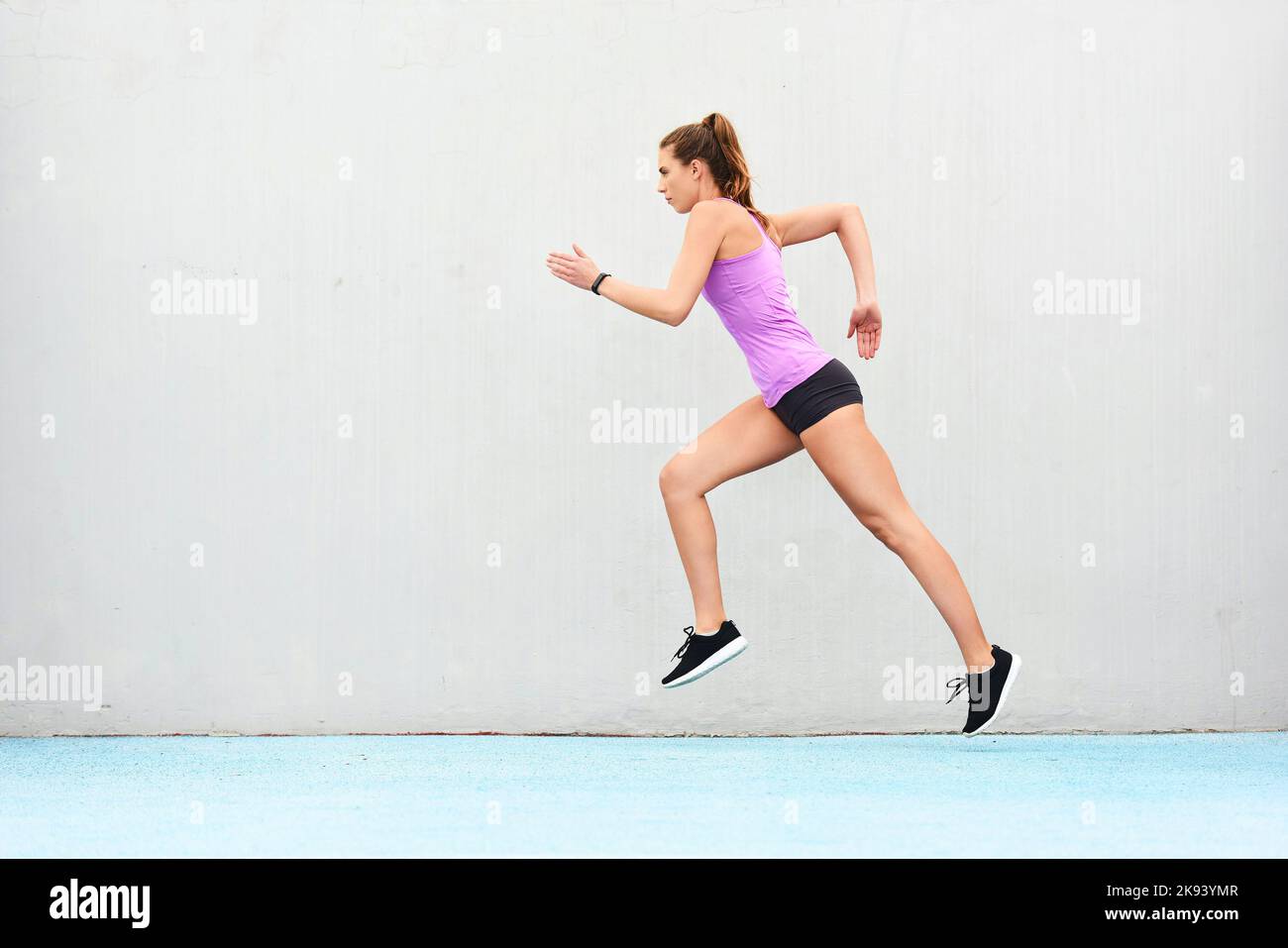 Shes in great shape for the race ahead. Full length shot of an ...