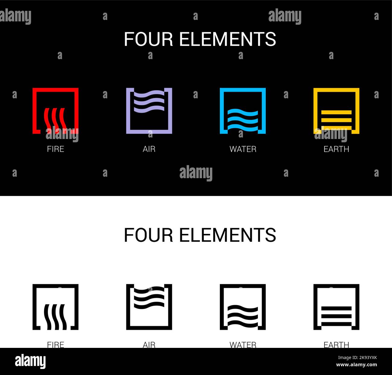 Infographic 4 elements environment hi-res stock photography and images ...