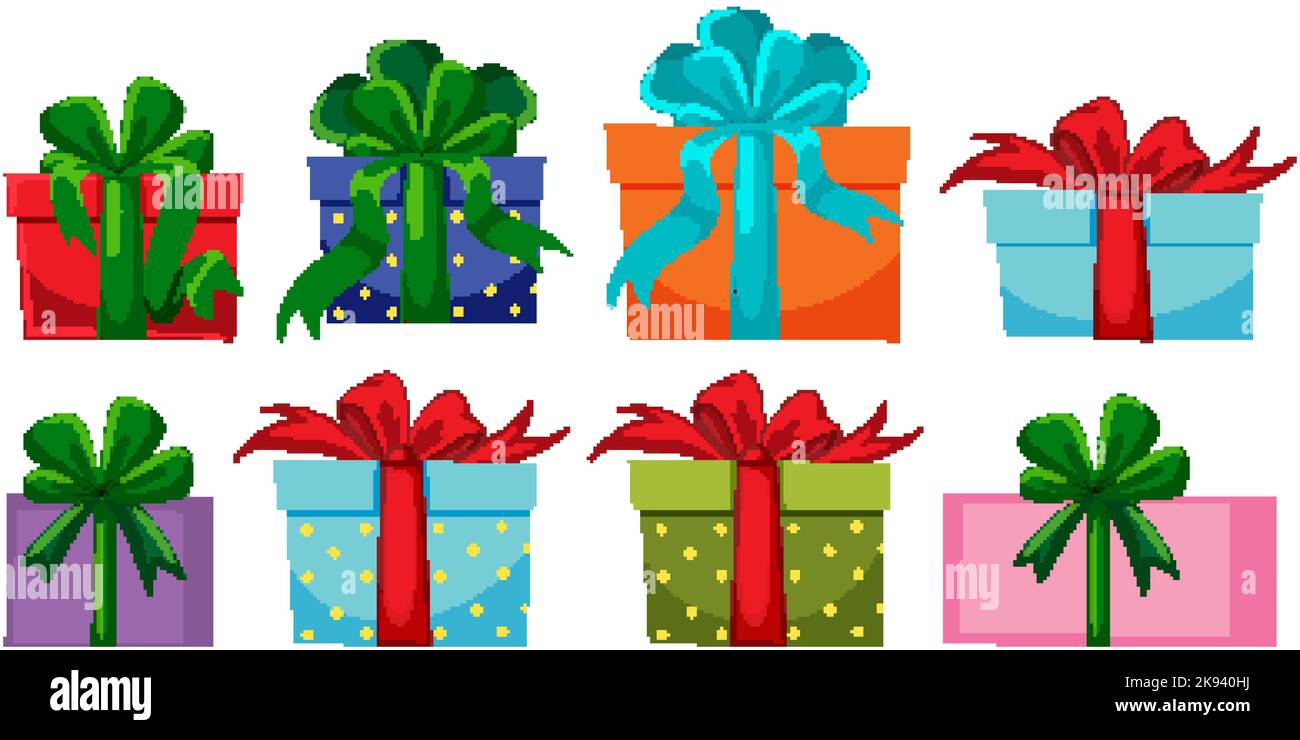 Different gift boxes collection illustration Stock Vector Image & Art ...