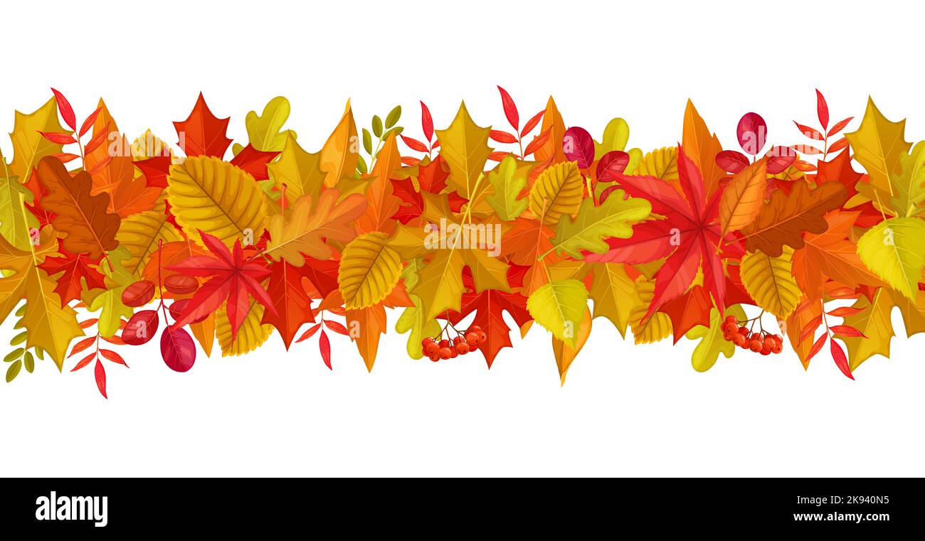Seasonal background with autumn leaves and berries. November nature ...