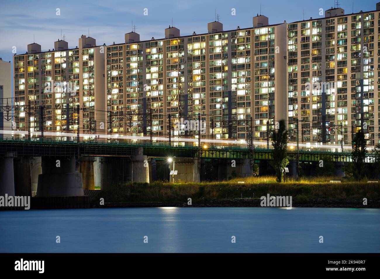 Night view around Nodeul Island in Seoul, Korea Stock Photo - Alamy