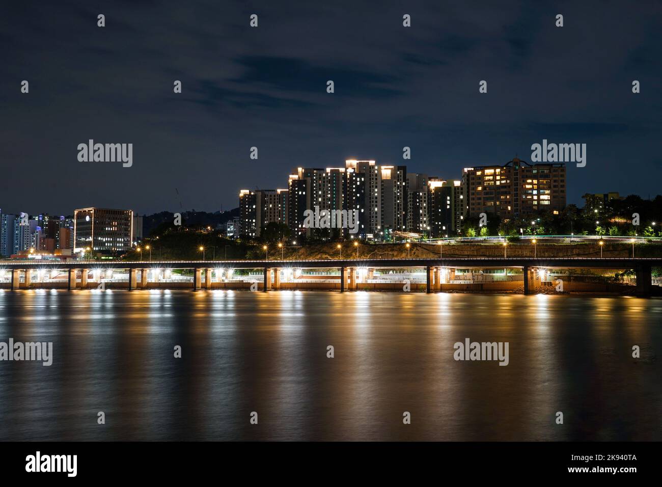 Night view around Nodeul Island in Seoul, Korea Stock Photo - Alamy