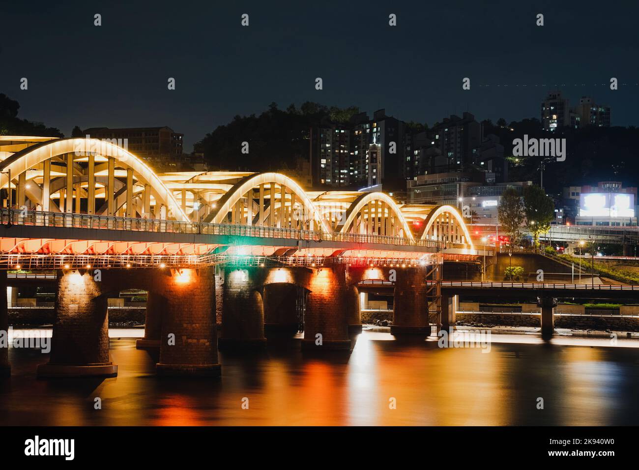 Night view around Nodeul Island in Seoul, Korea Stock Photo - Alamy
