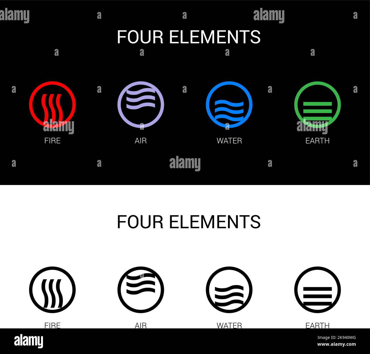 Infographic 4 elements environment hi-res stock photography and images ...
