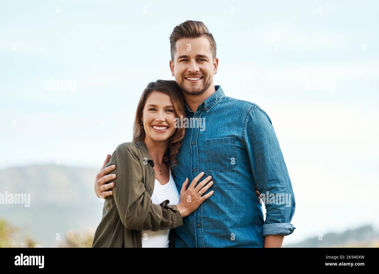 Our love grows stronger by the day. a happy young couple spending ...