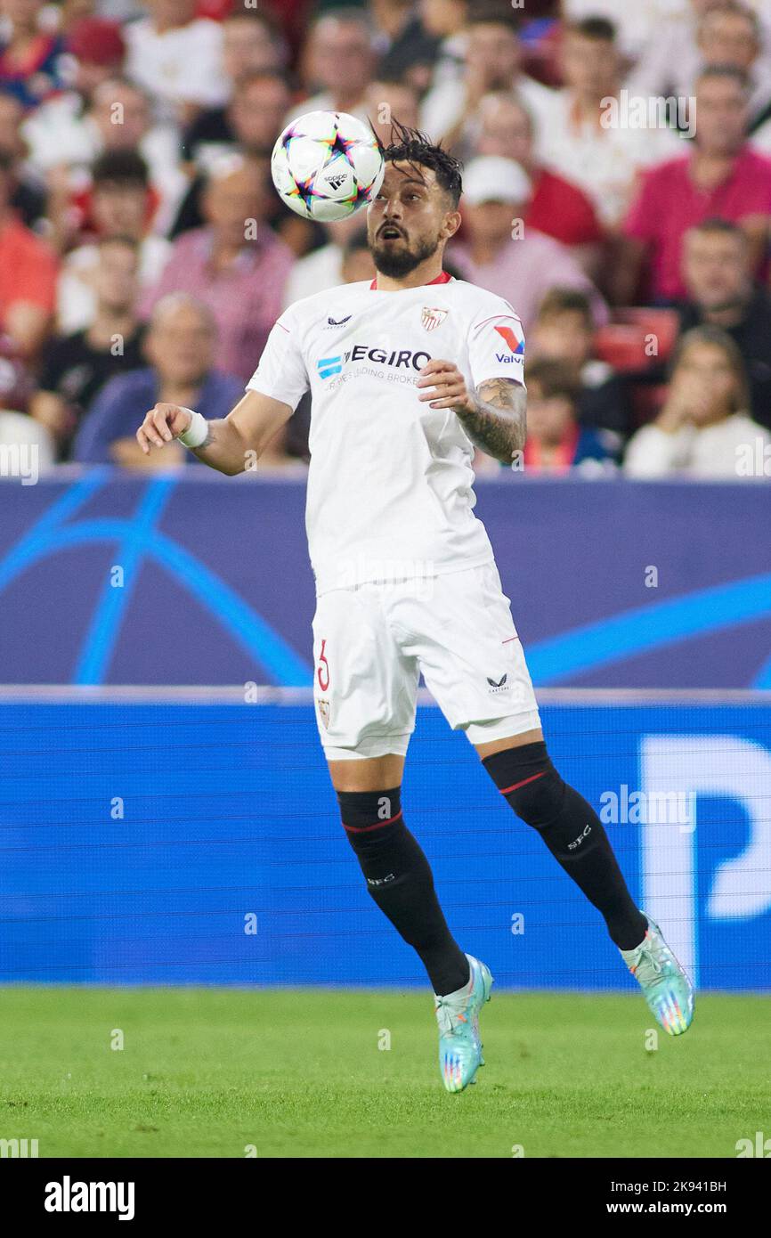 Sevilla, Spain - October 25, 2022, Alex Telles of Sevilla FC during the ...