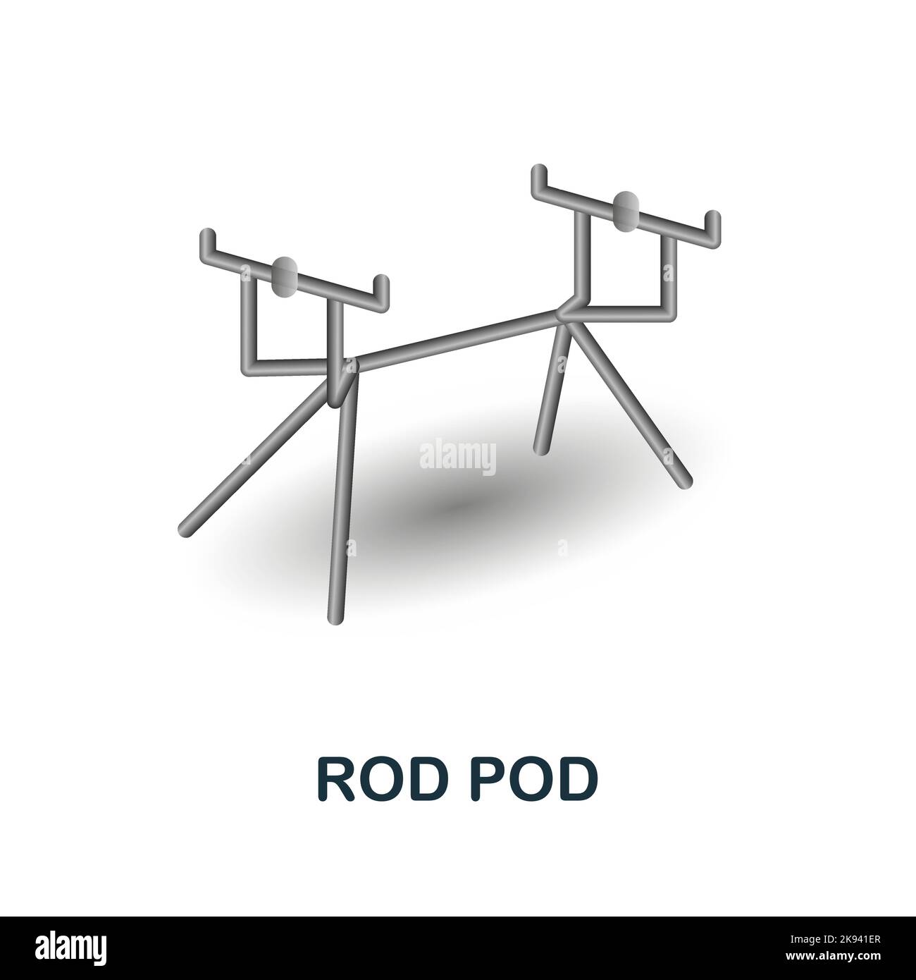 Rod Pod icon. 3d illustration from fishing collection. Creative Rod Pod ...