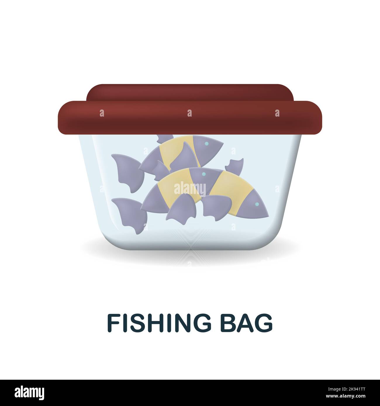 Fishing Bag icon. 3d illustration from fishing collection. Creative ...