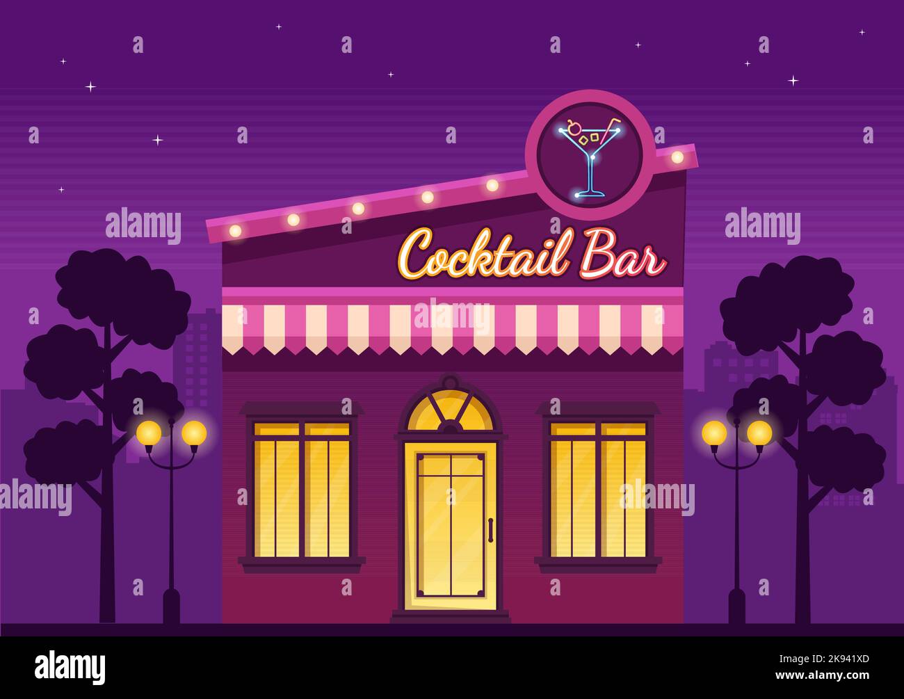 Cocktail Bar or Nightclub with Friends Hanging Out with Alcoholic Fruit ...