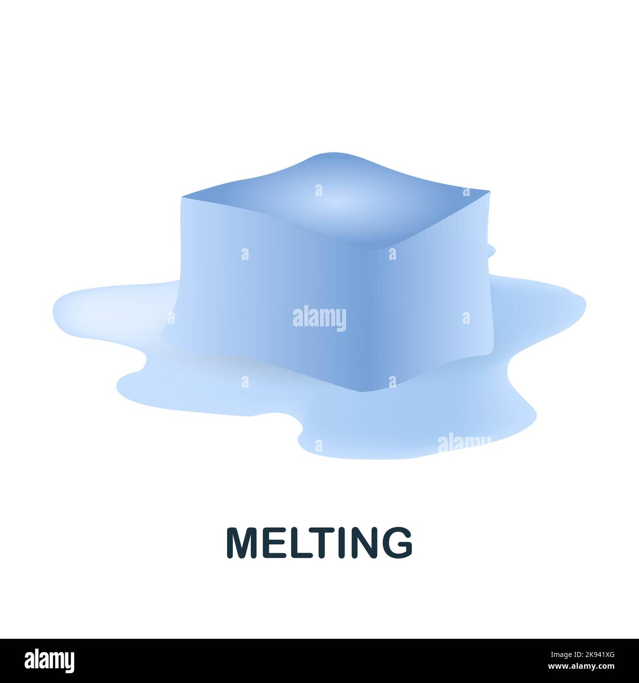Melting icon. 3d illustration from global warming collection. Creative ...