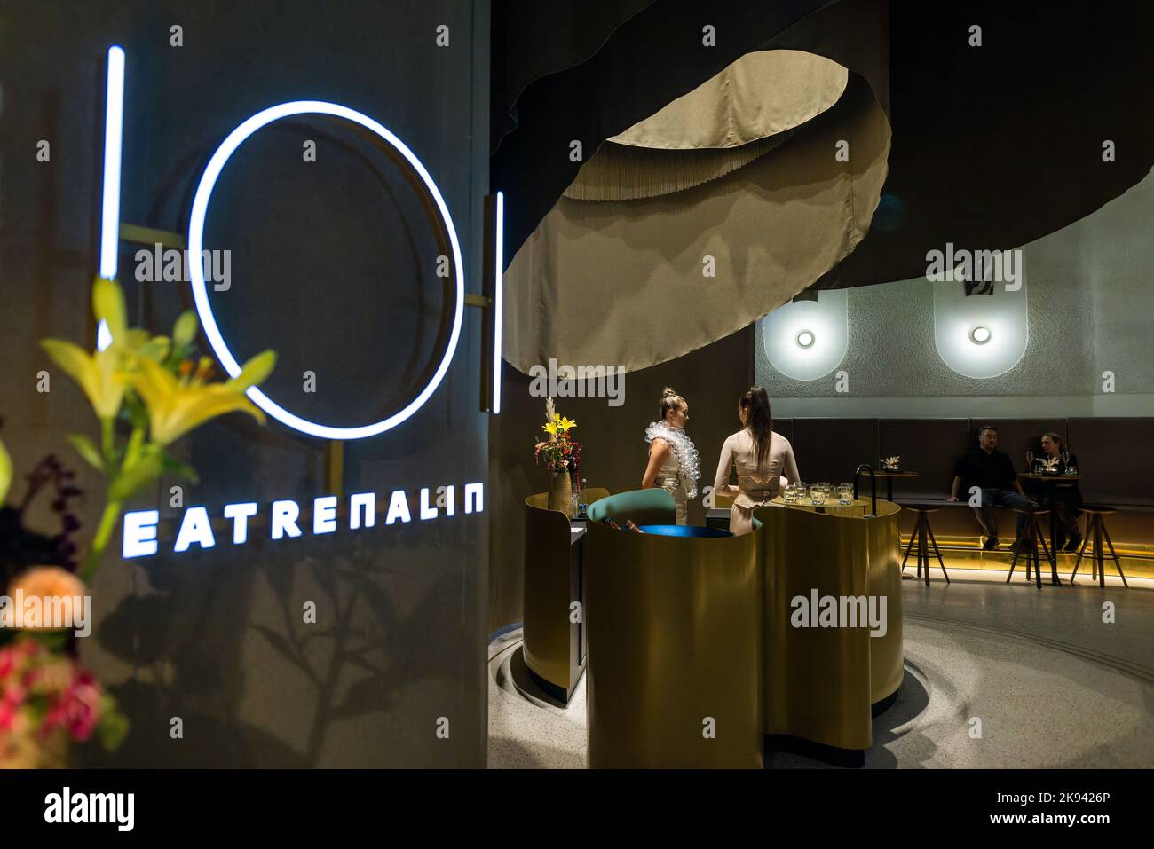 Rust, Germany. 17th Oct, 2022. The logo of "Eatrenalin" shines in the ...