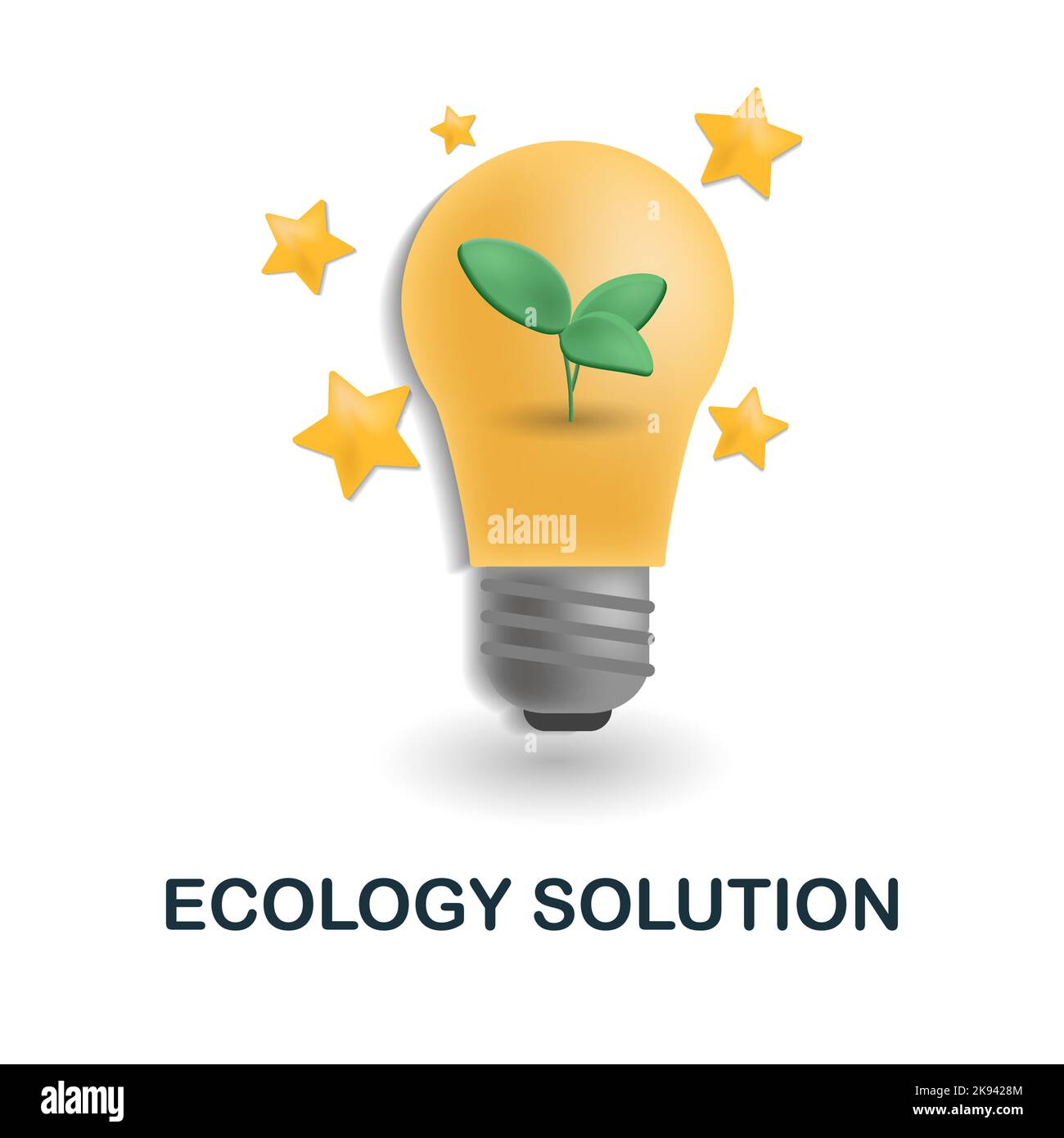 Ecology Solution icon. 3d illustration from global warming collection ...