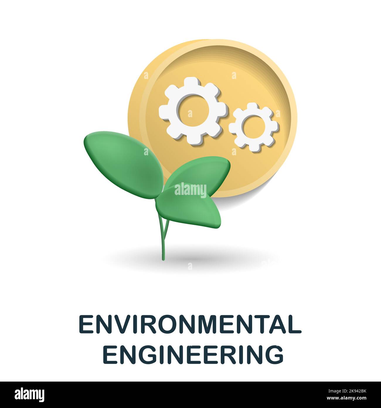 Environmental Engineering icon. 3d illustration from global warming ...