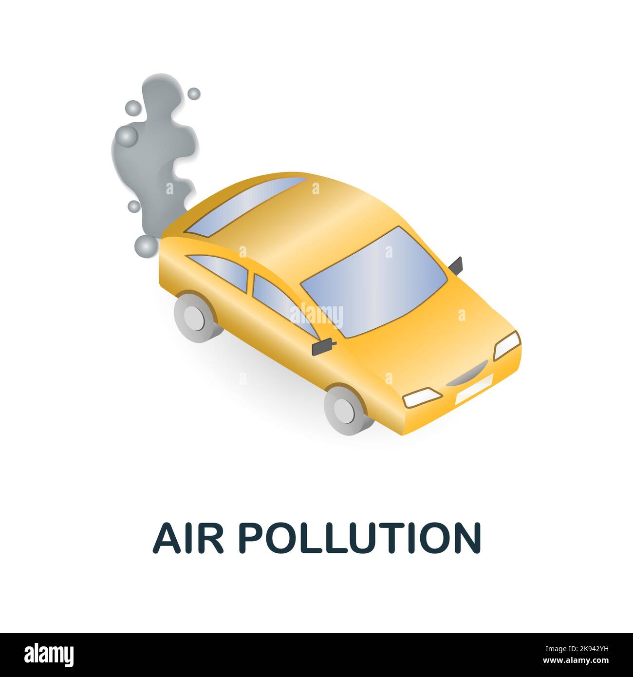 Air Pollution icon. 3d illustration from global warming collection ...