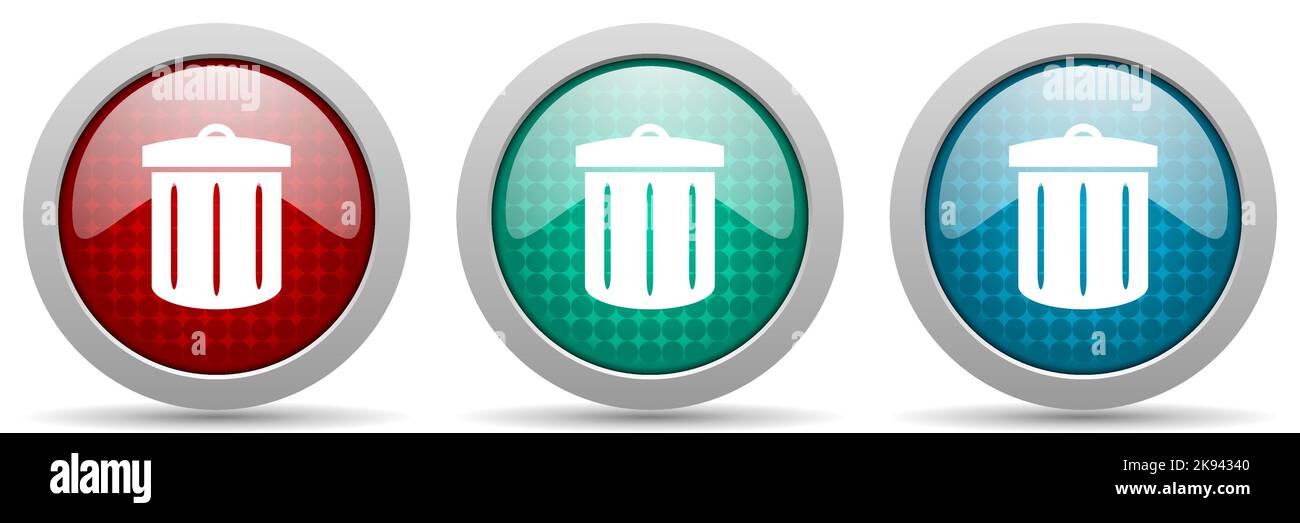 Recycle vector icon set, glossy web buttons collection Stock Vector ...