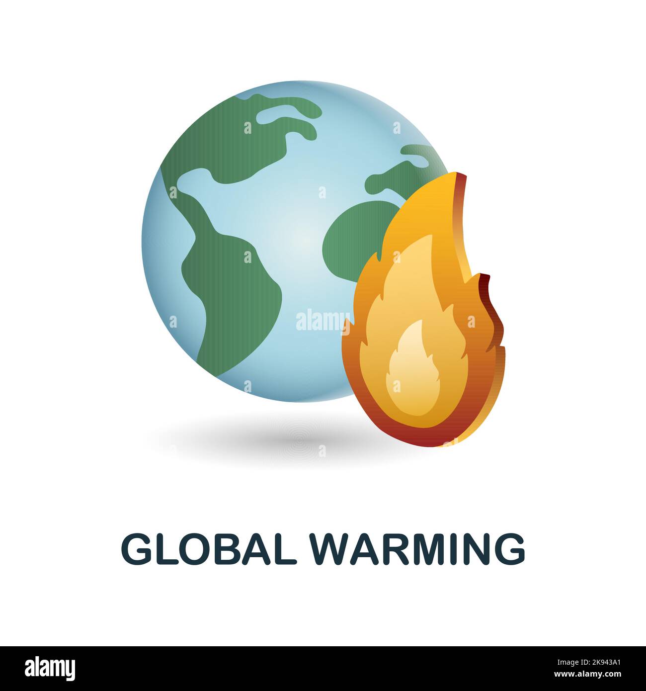 Global Warming icon. 3d illustration from global warming collection ...