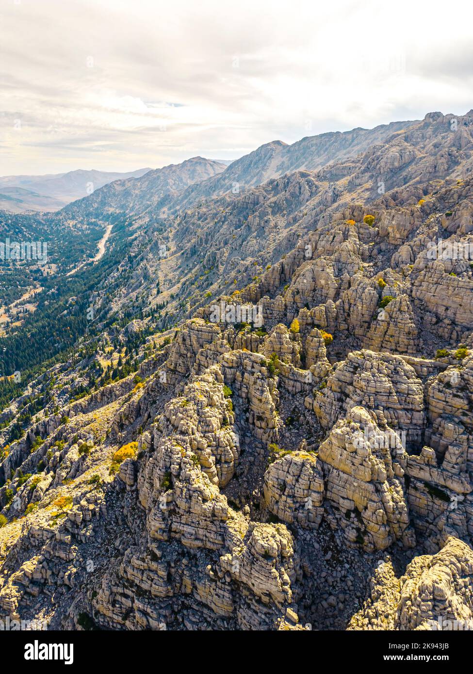 vertical scenic shot of rocky landscape of Taurus mountains in Turkey ...