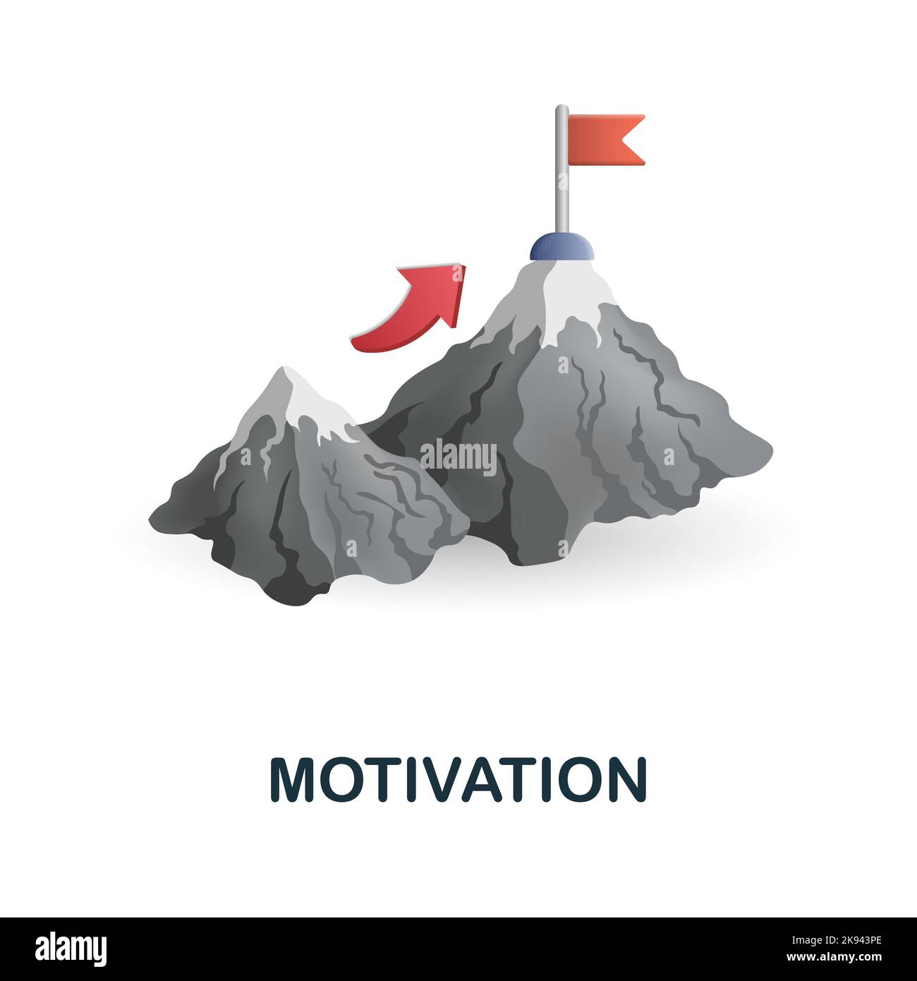 Motivation icon. 3d illustration from human productivity collection ...