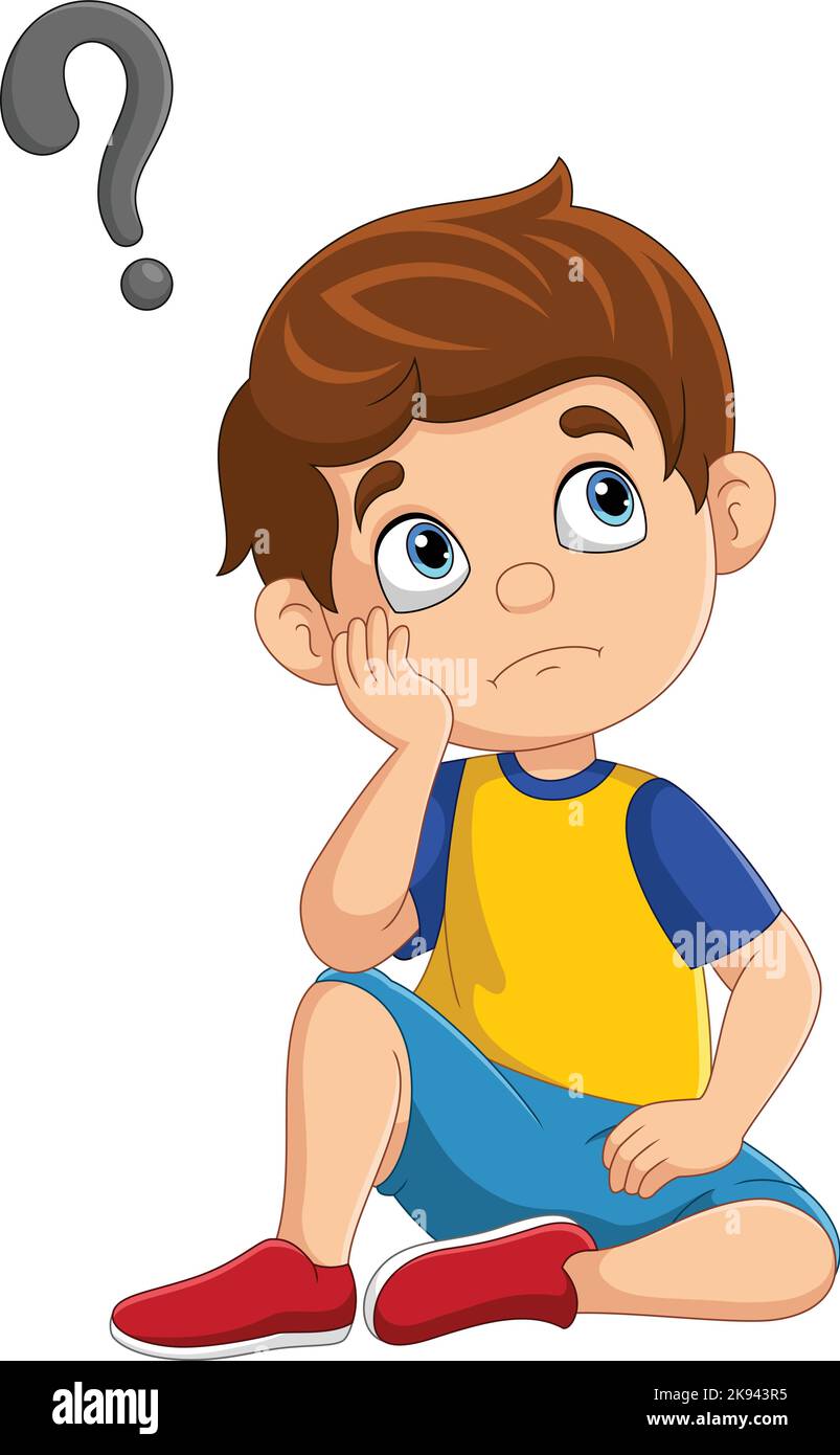 Cartoon little boy thinking with question mark Stock Vector Image & Art ... Cartoon little boy thinking with question mark Stock Vector Image & Art ...