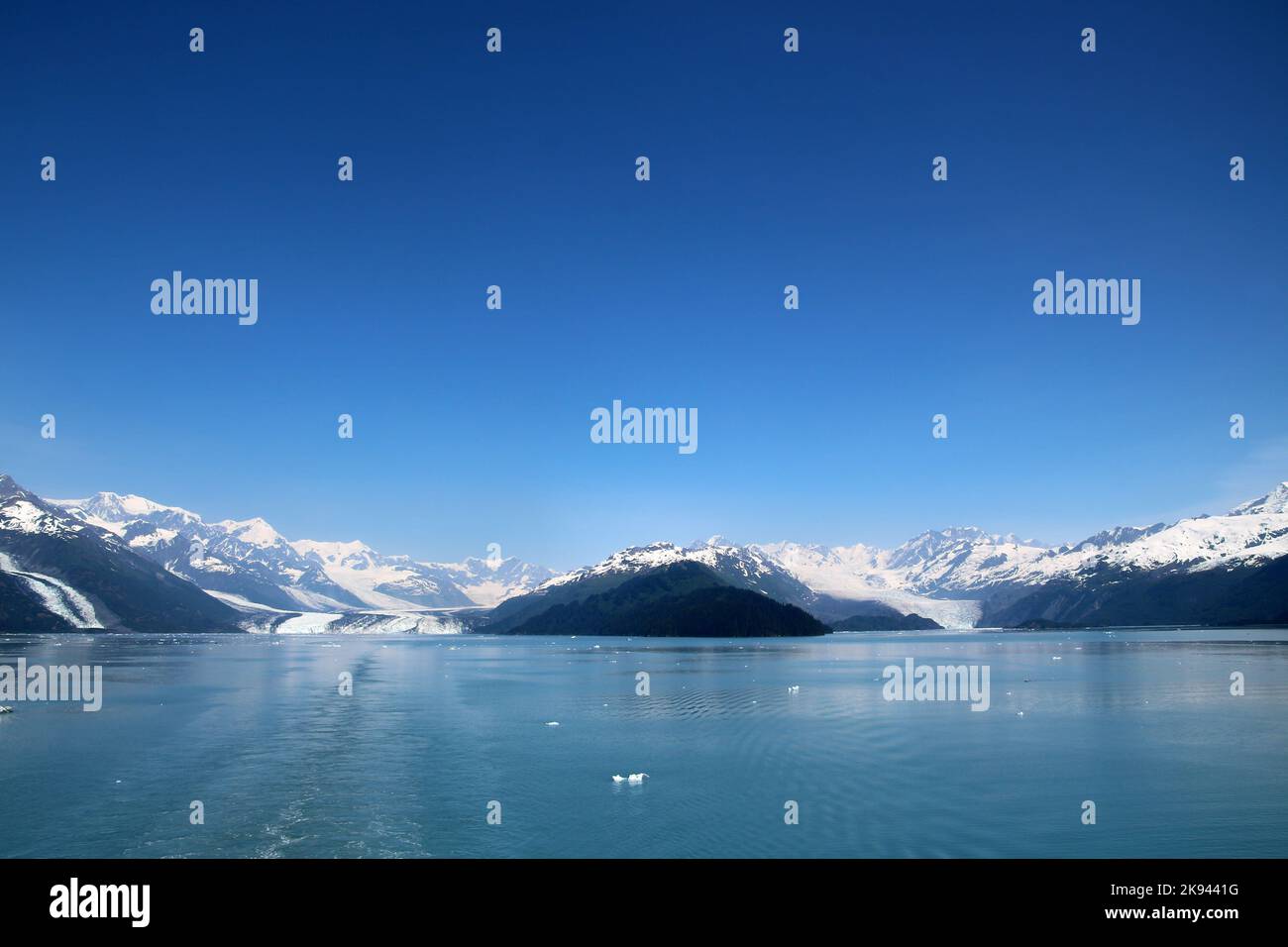 Harvard Glacier and Yale Glacier in College Fjord, Alaska, United ...