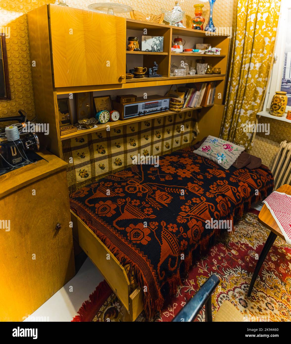 Indoor shot of typical bedroom capturing the architecture and designs ...