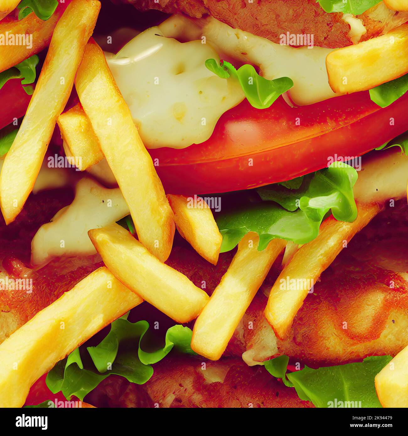 close-up of hamburger for seamless texture background. Endless tile ...