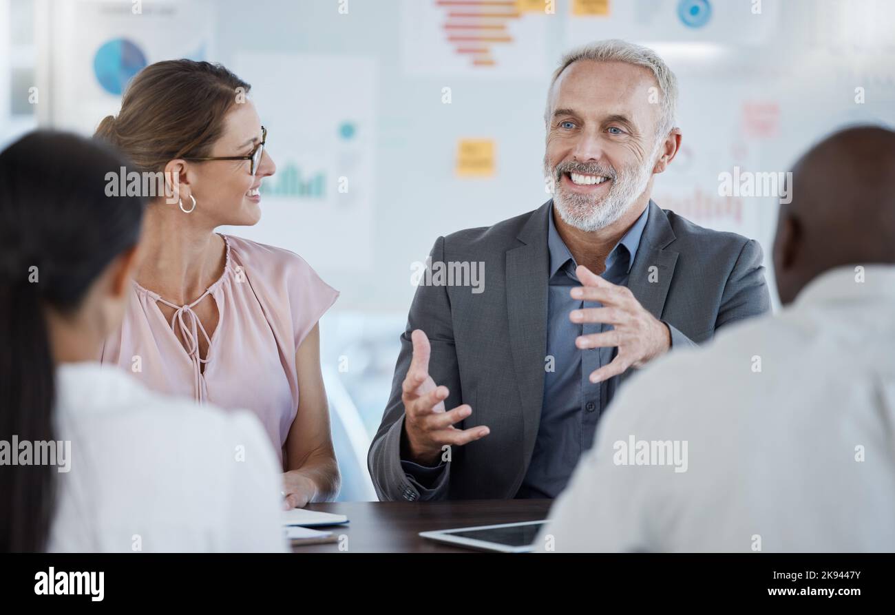 Diversity, team and financial advisor in meeting have discussion ...
