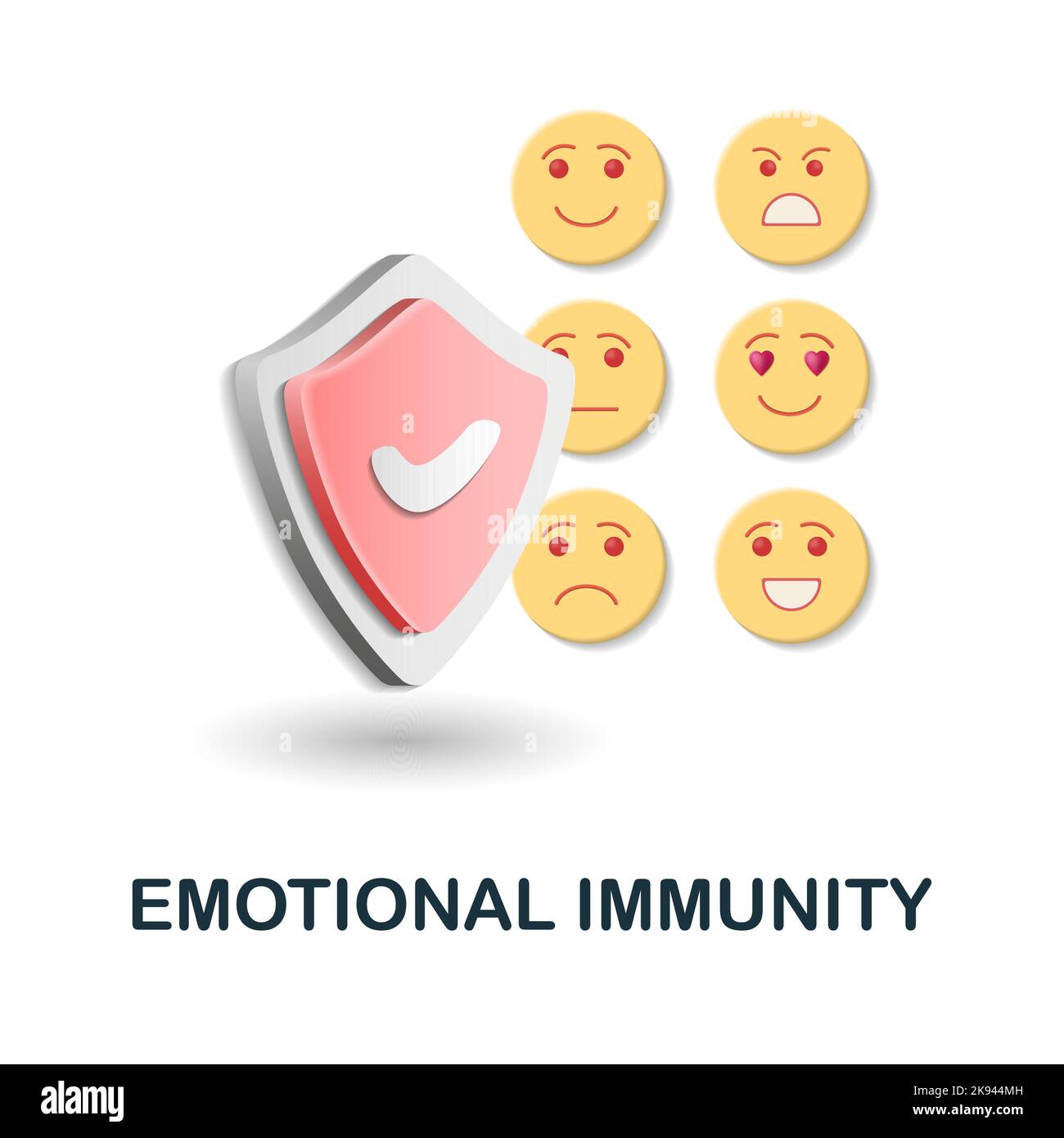Emotional Immunity icon. 3d illustration from human productivity ...