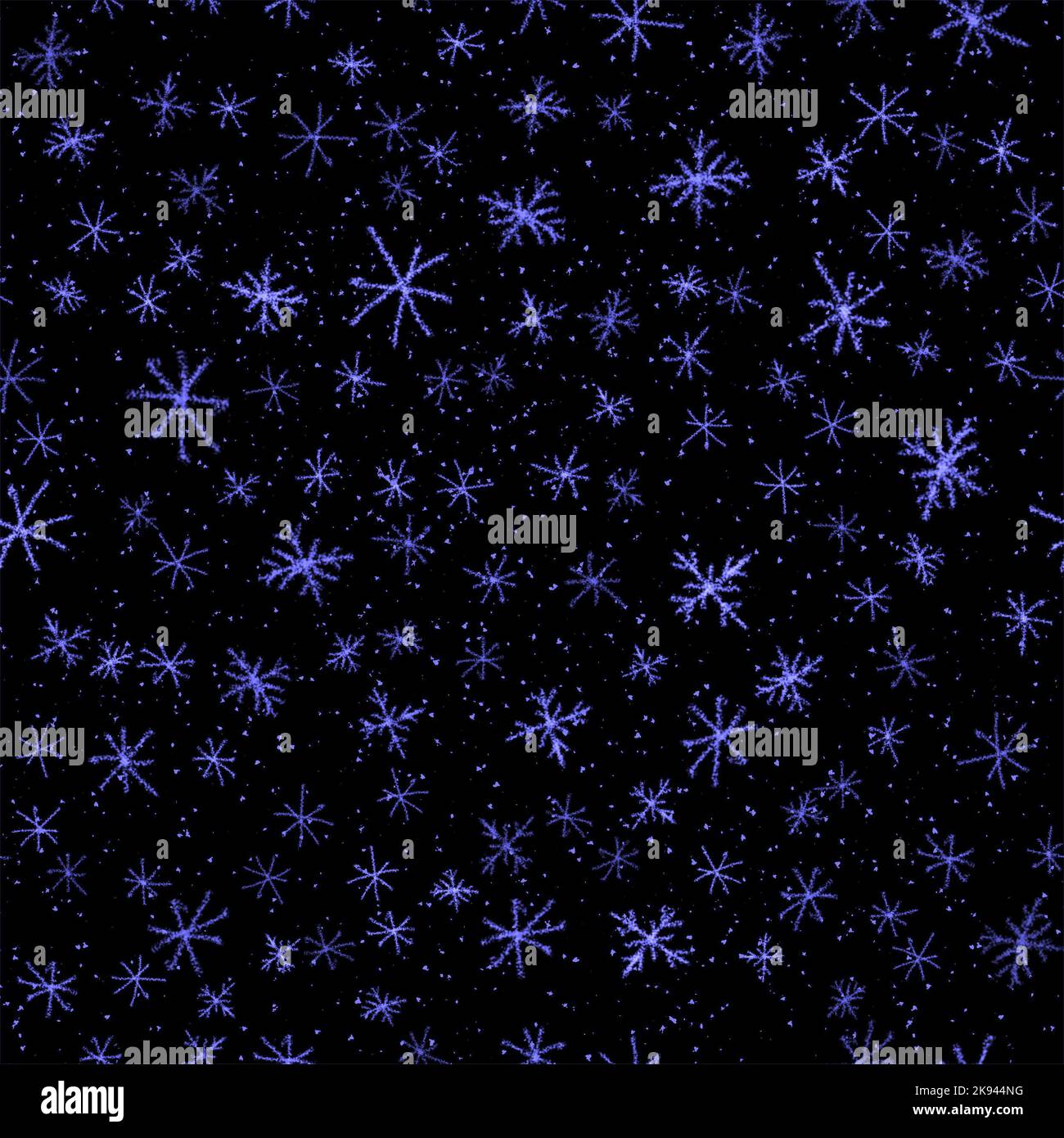 Hand Drawn Snowflakes Christmas Seamless Pattern. Subtle Flying Snow ...