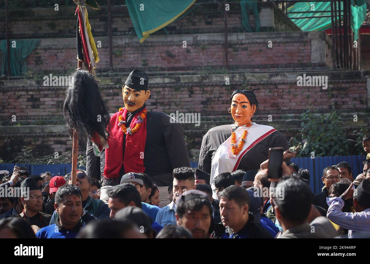 Kathmandu, Bagmati, Nepal. 26th Oct, 2022. People from ethnic Newar ...