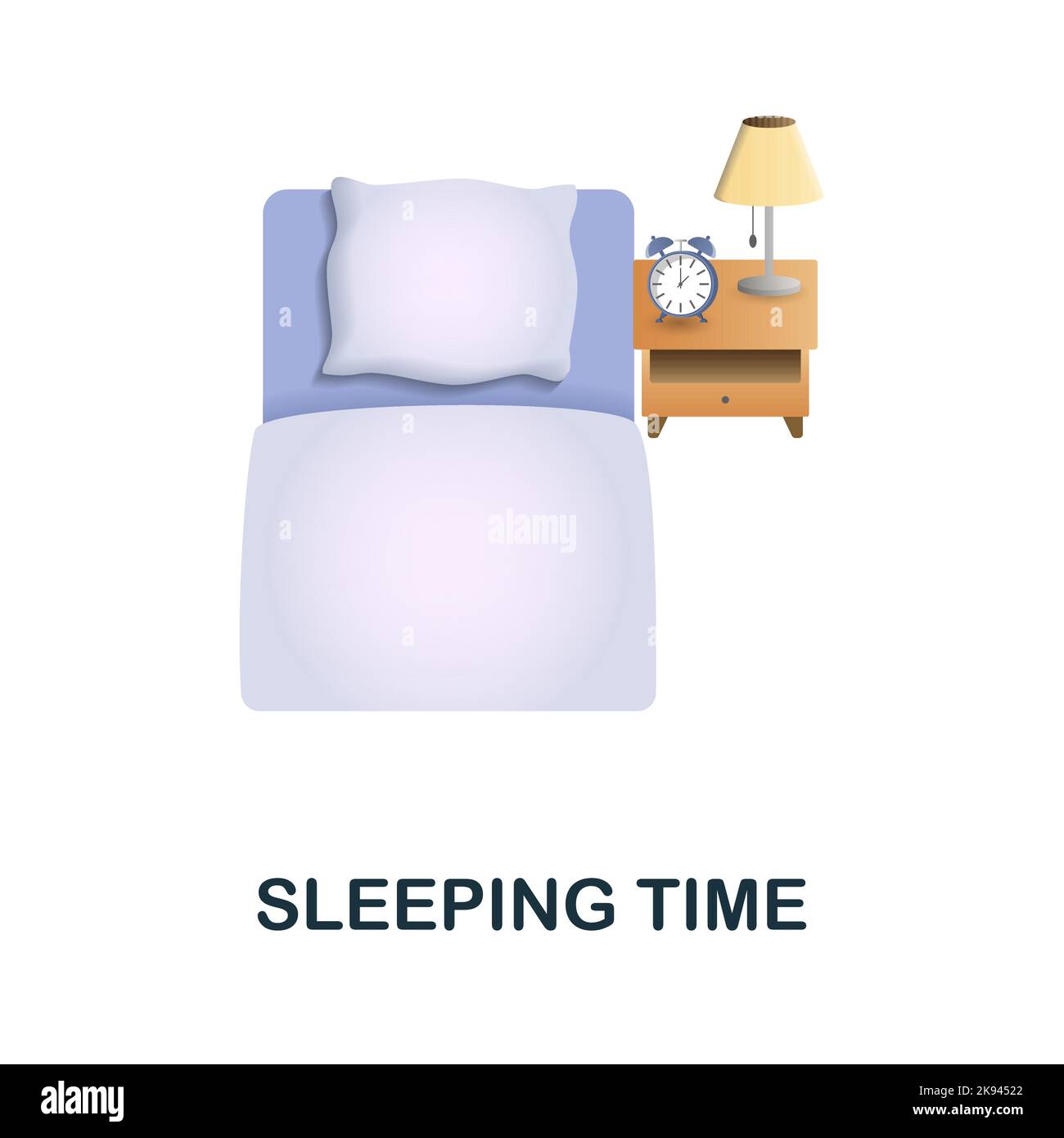 Sleeping Time icon. 3d illustration from human productivity collection ...