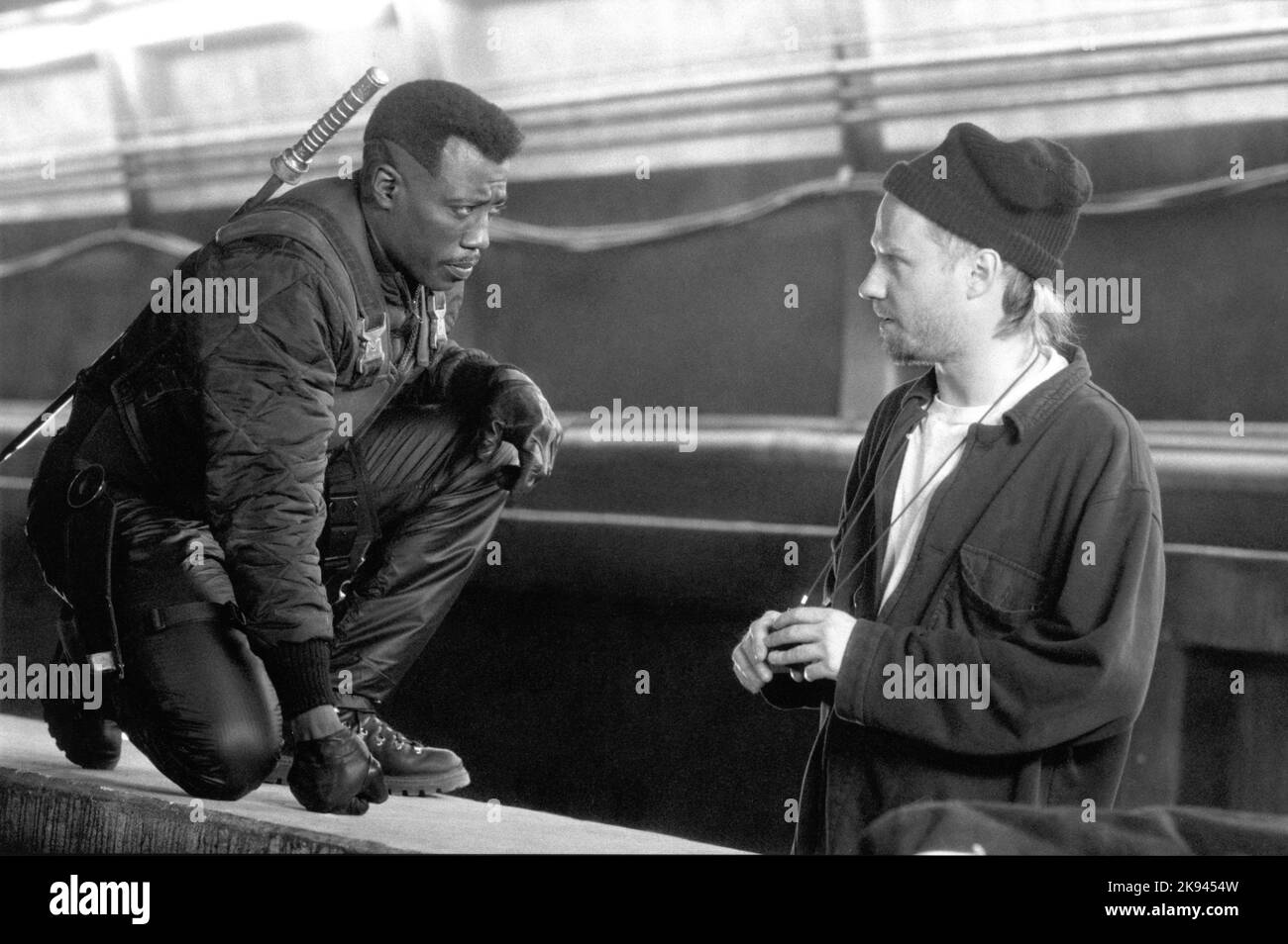 WESLEY SNIPES and Director STEPHEN NORRINGTON on set candid during ...