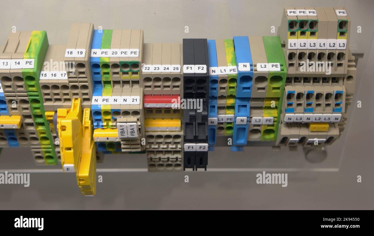Electricity panel boxes of distribution of an electricity. Electrical ...