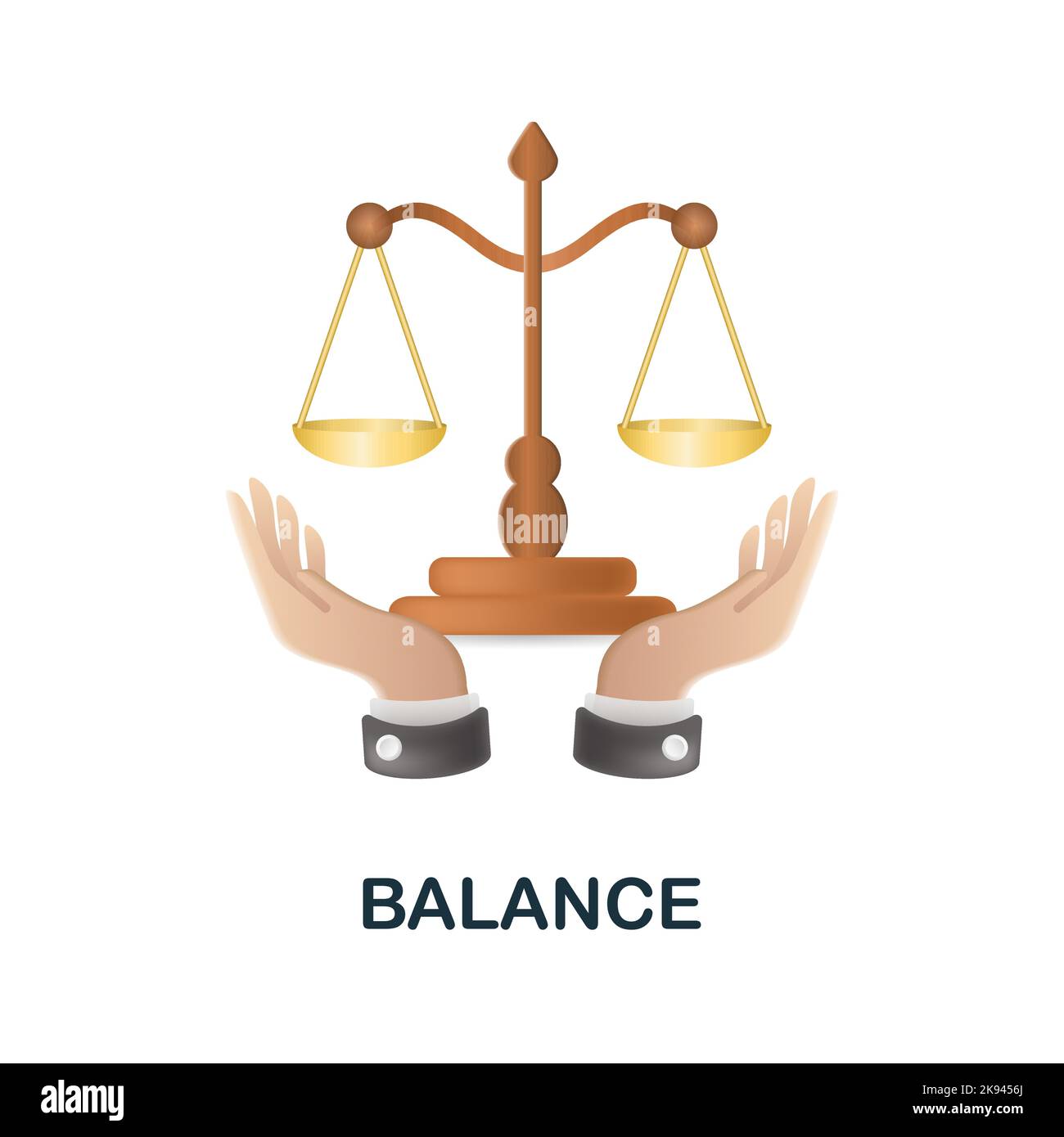 Balance icon. 3d illustration from human productivity collection ...