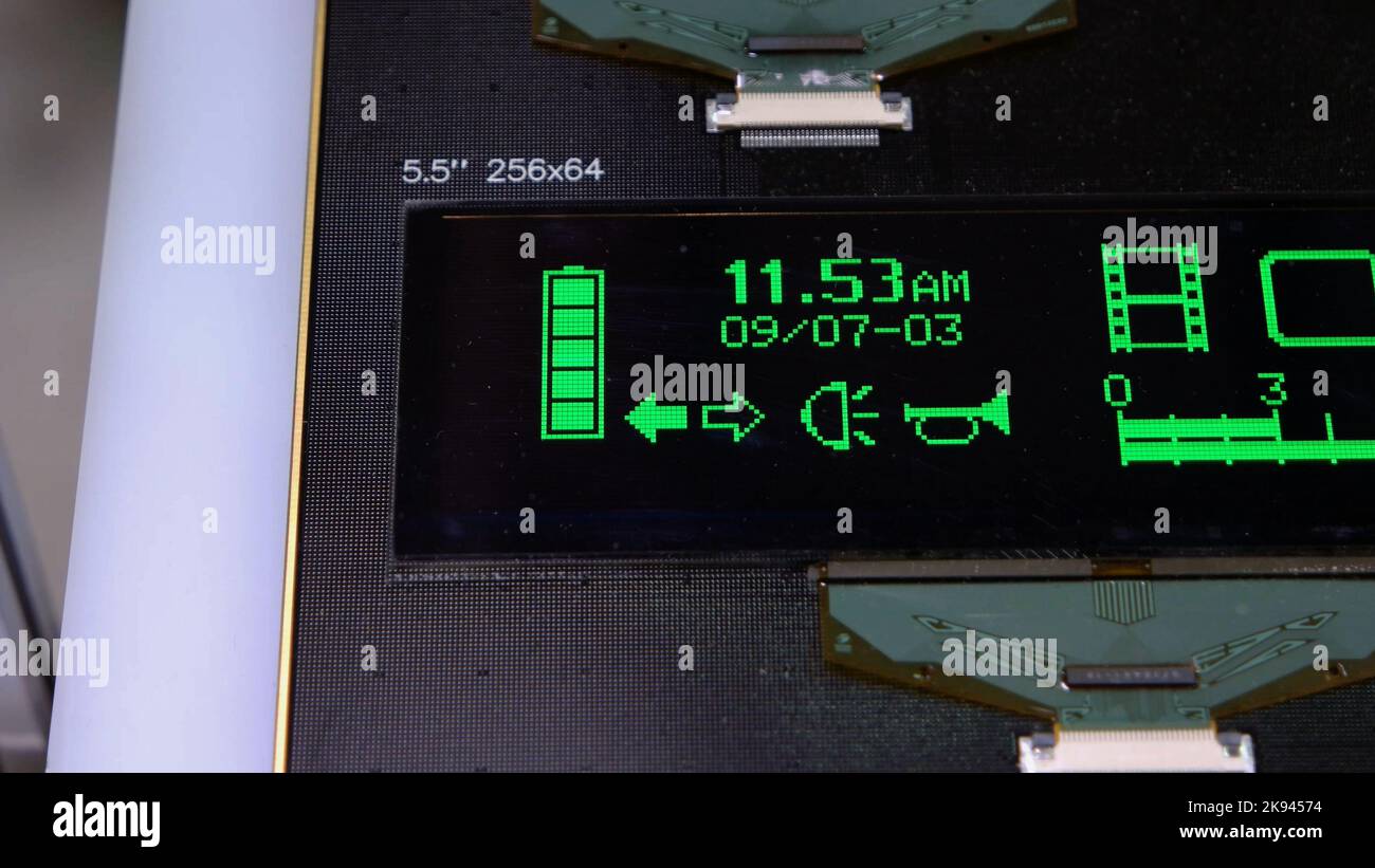Large industrial machine chip with digital display. Computer with time ...