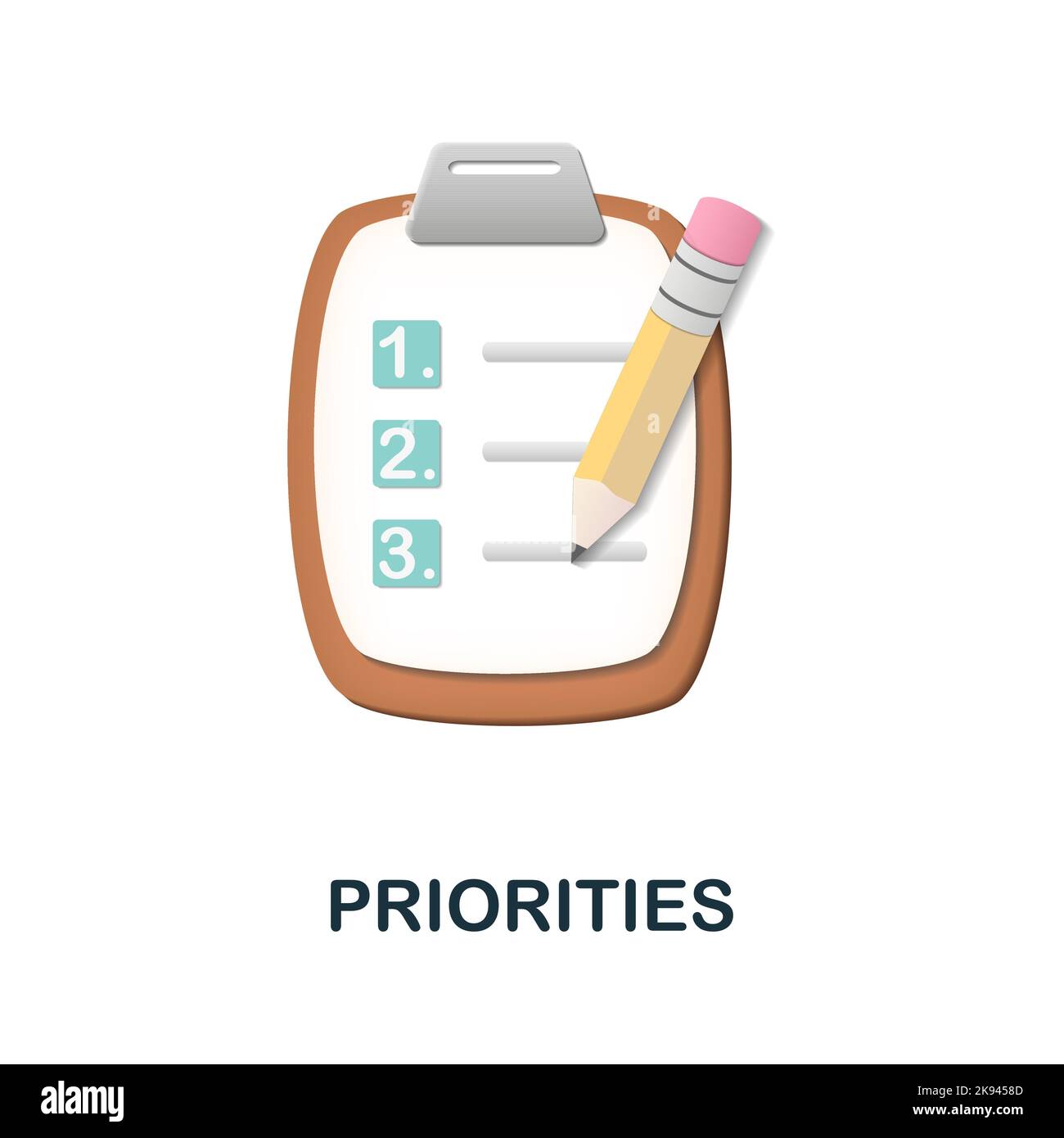 Priorities icon. 3d illustration from human productivity collection ...