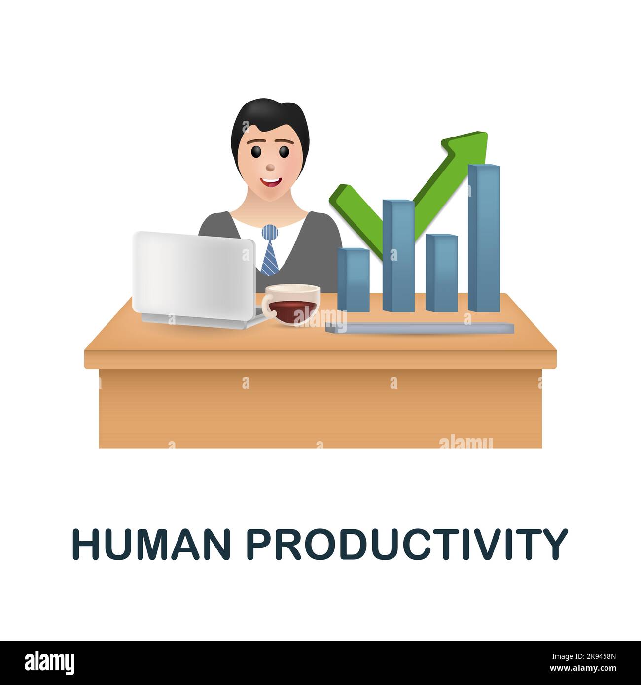 Human Productivity icon. 3d illustration from human productivity ...