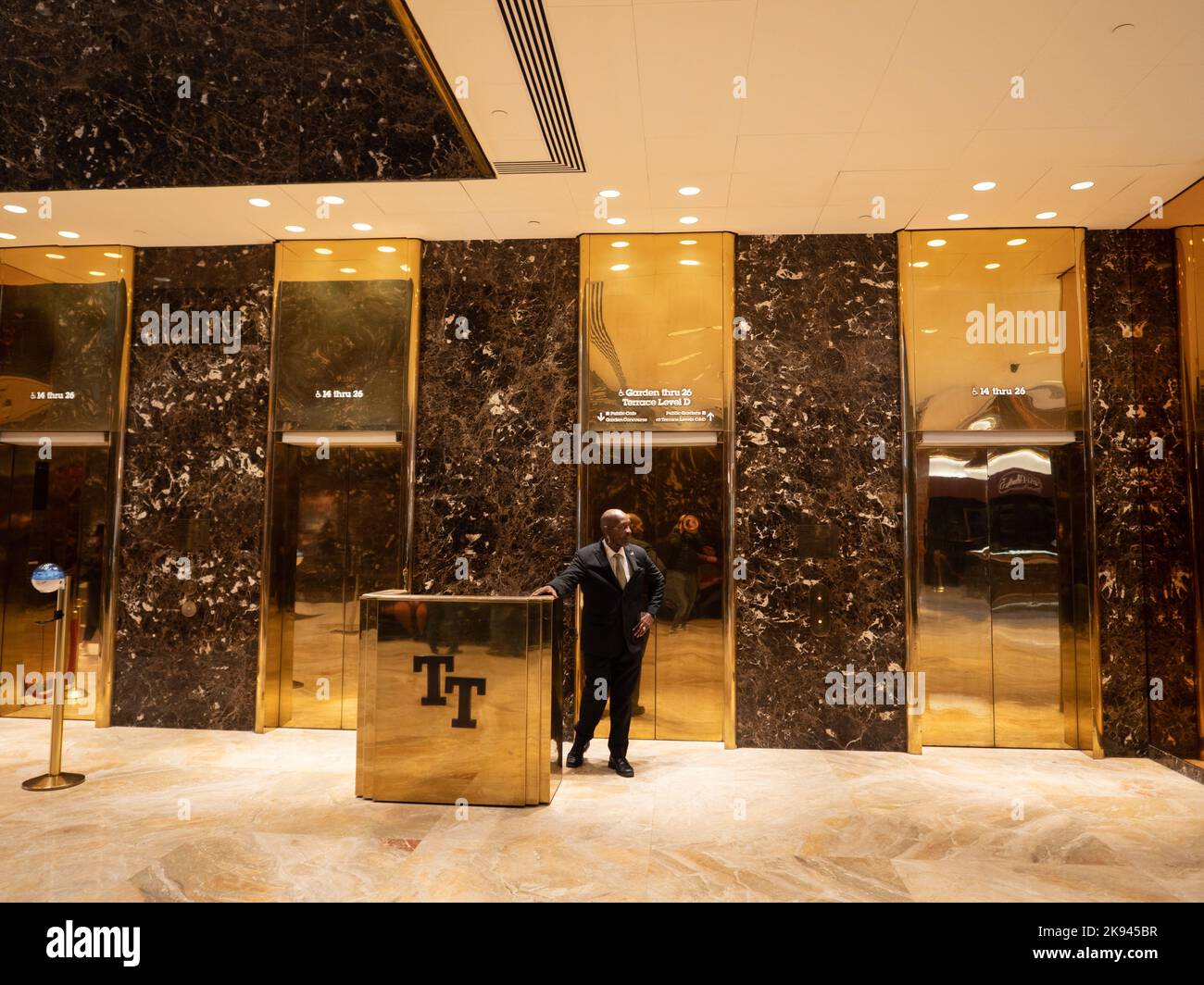 The lobby to Trump Tower in New York City. Photo by Francis Specker ...