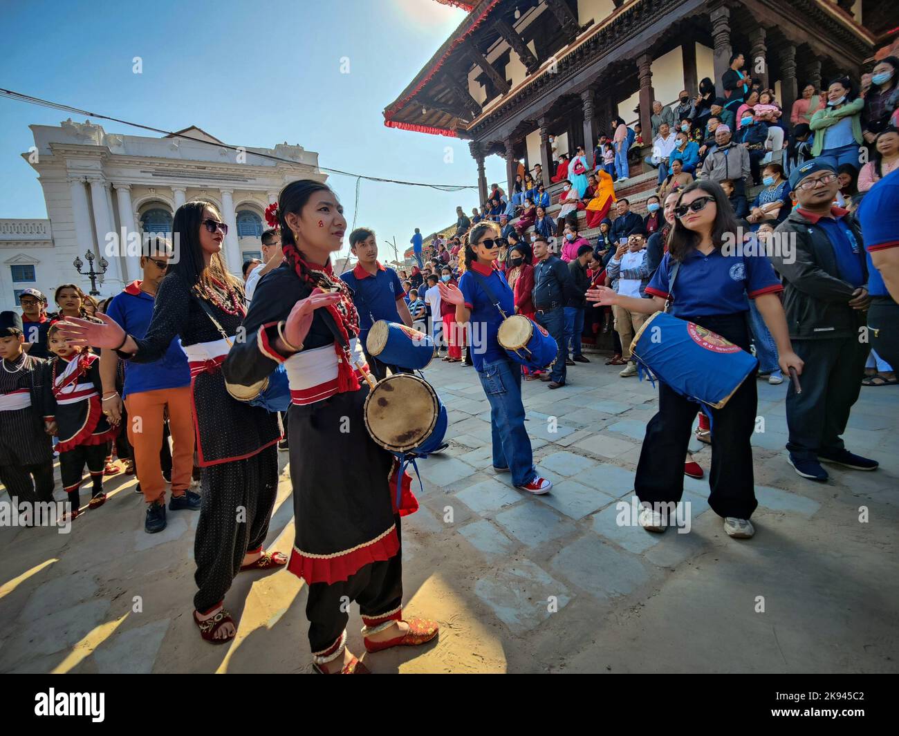 Kathmandu, Bagmati, Nepal. 26th Oct, 2022. People from ethnic Newar ...