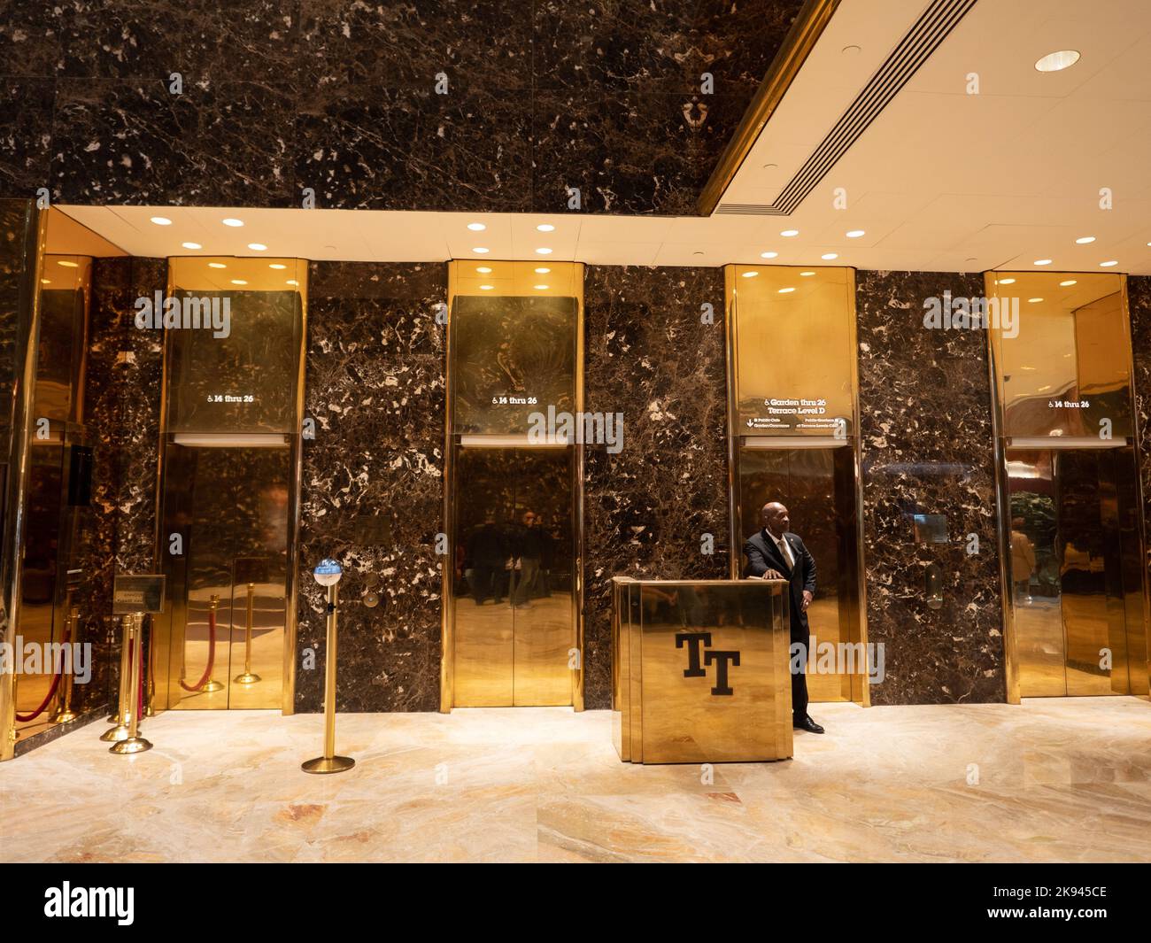 The lobby to Trump Tower in New York City. Photo by Francis Specker ...