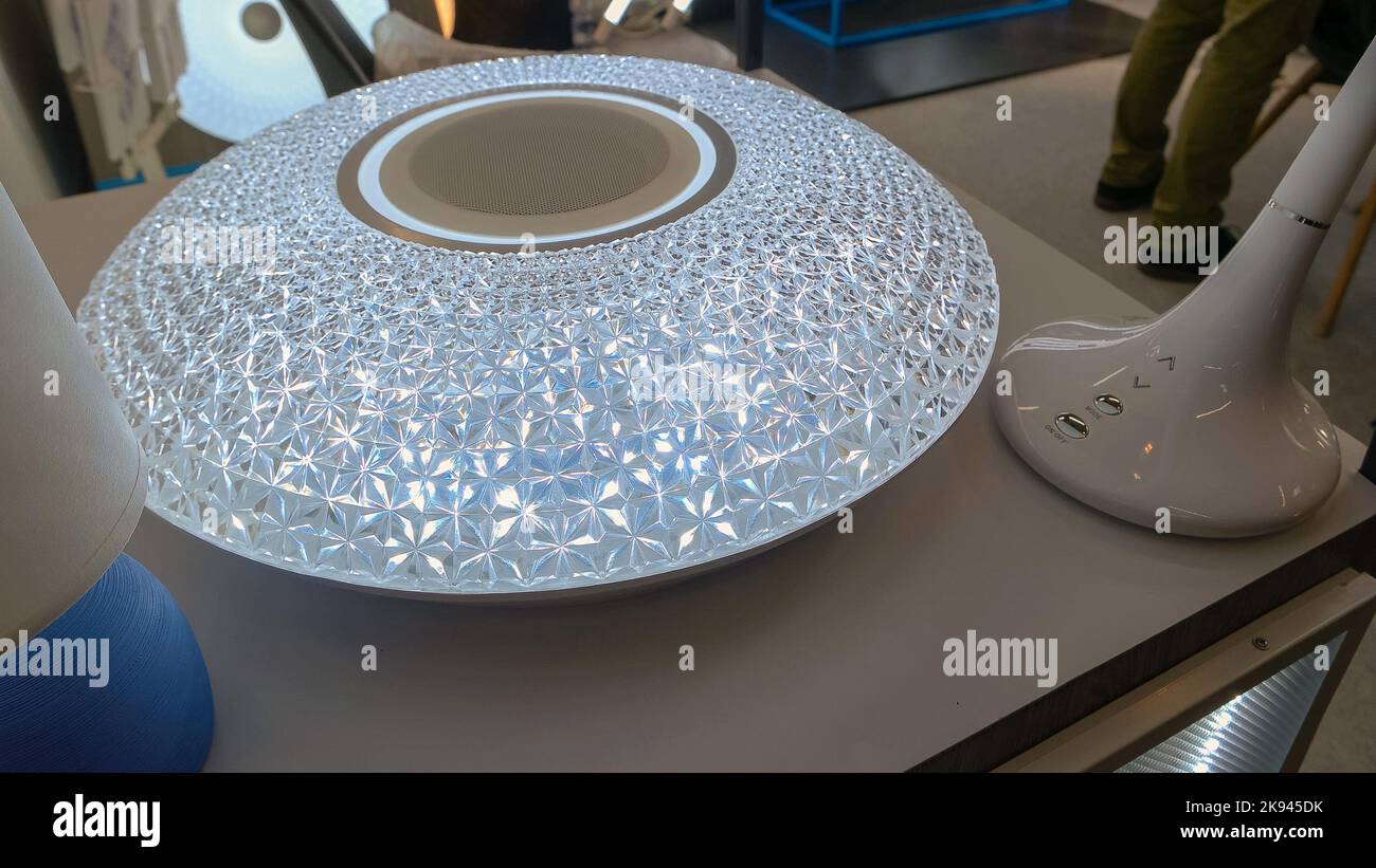 Large pyramid textured metal glass plate top view. Collection of ...