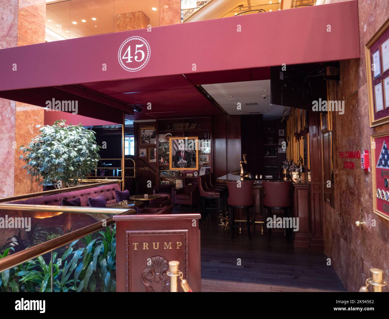 The 45 bar at Trump Tower in New York City. Photo by Francis Specker ...