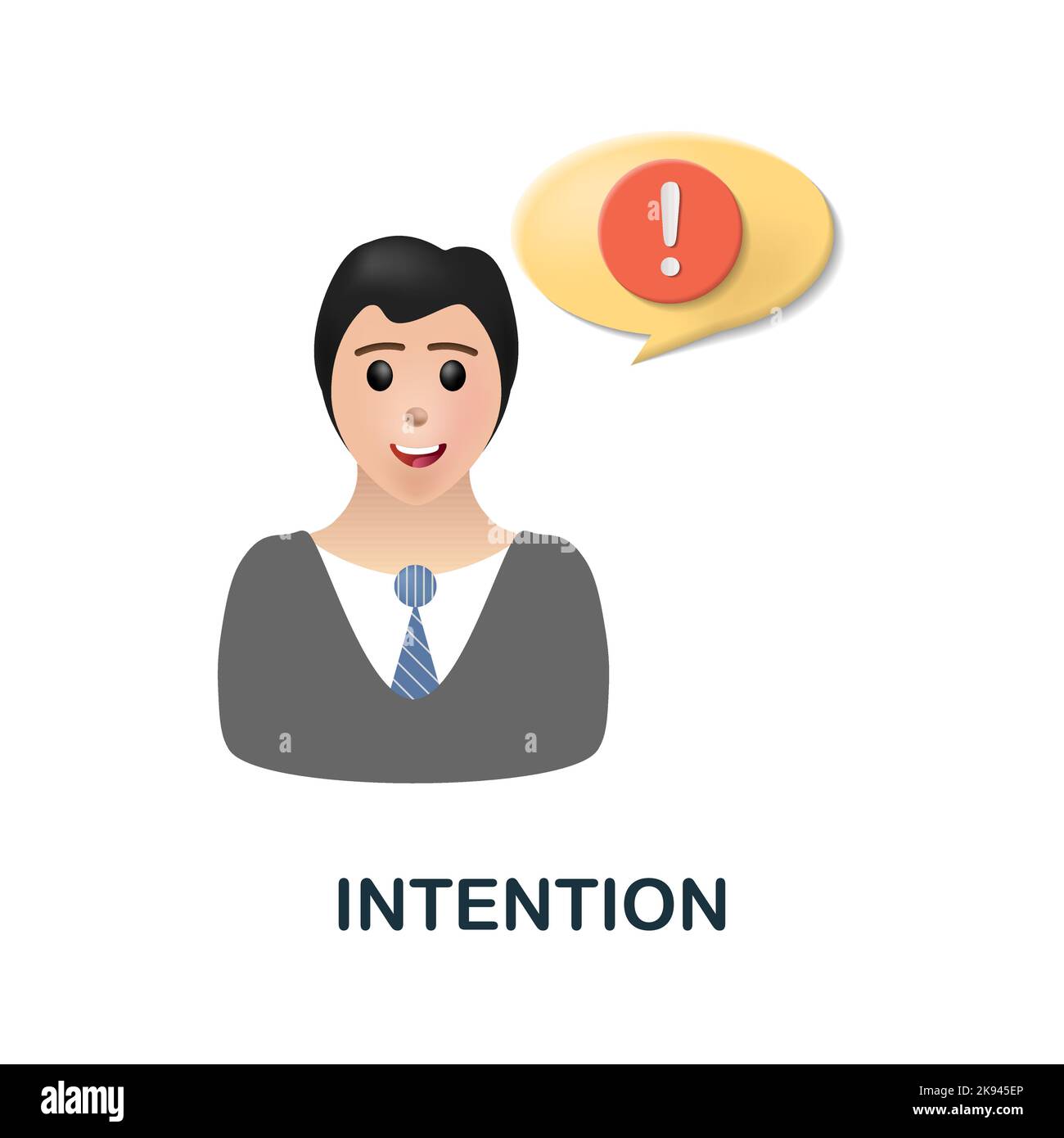 Intention icon. 3d illustration from human productivity collection ...