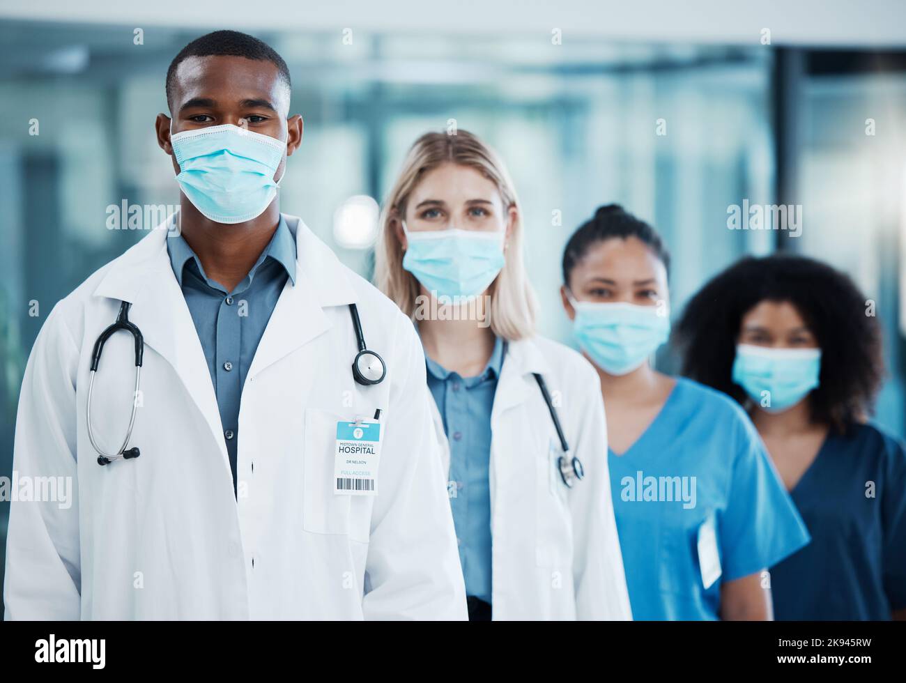 Covid, medical doctors and team working in healthcare, consulting and ...