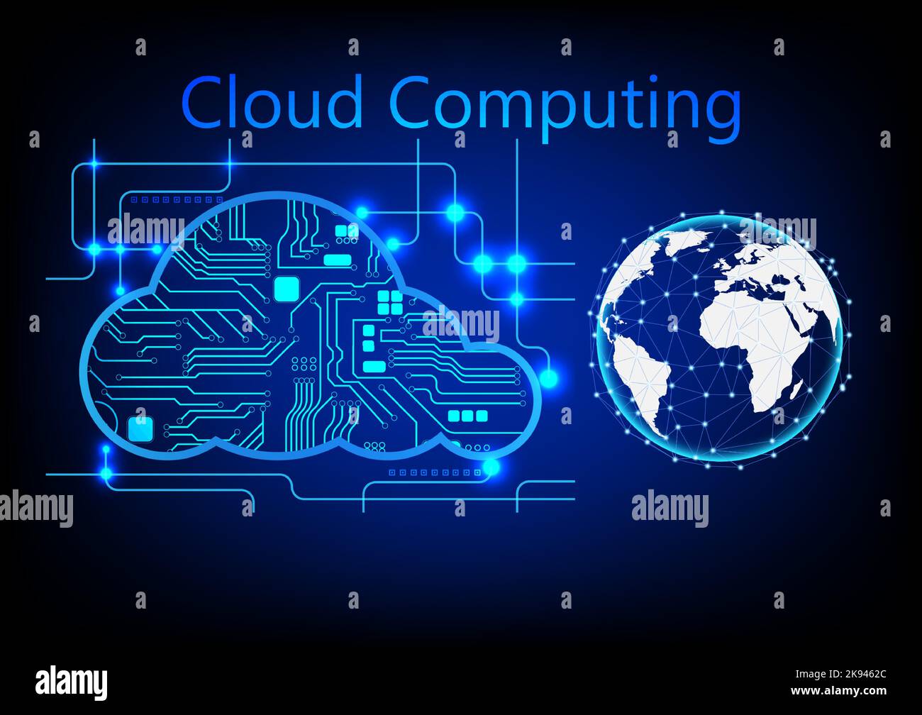 Vector illustration Hi Technology style line digital glow abstract ...