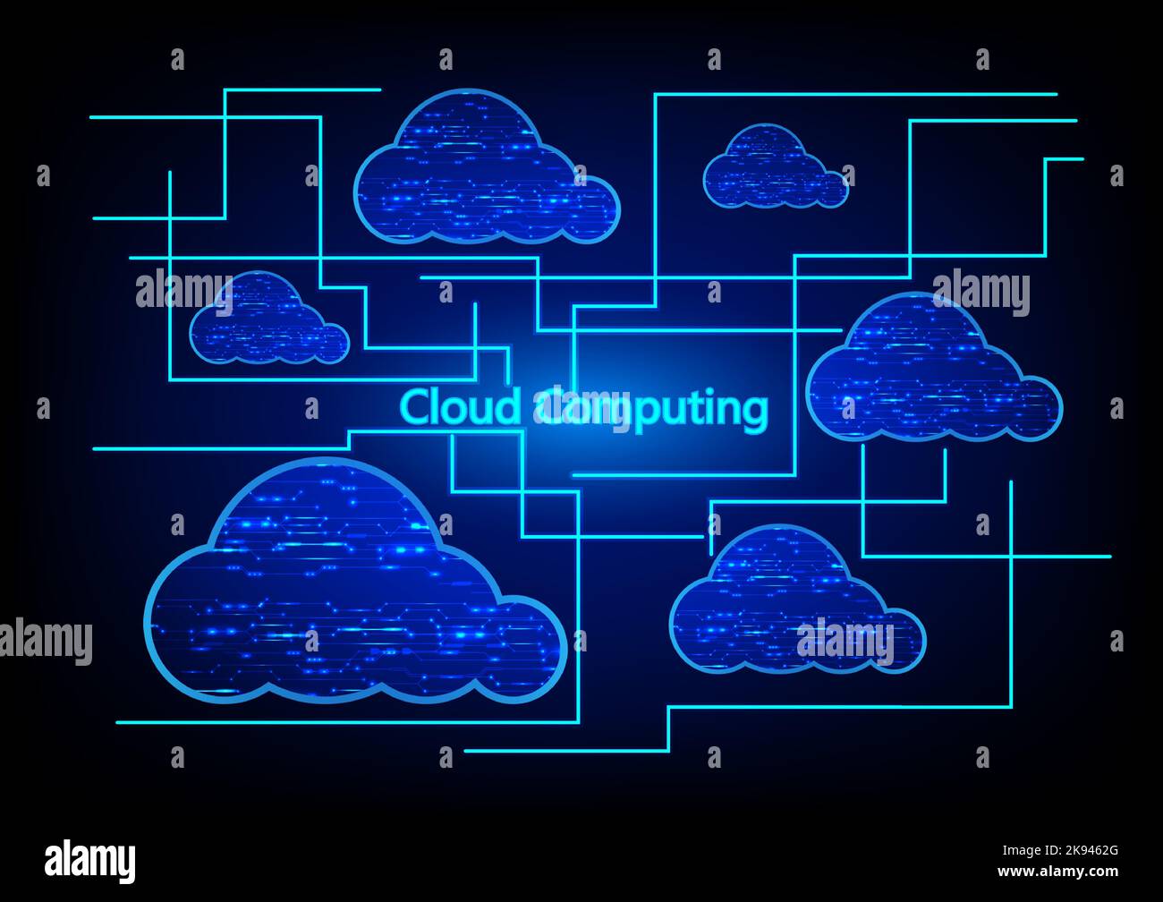 Vector illustration Hi Technology style line digital glow abstract ...